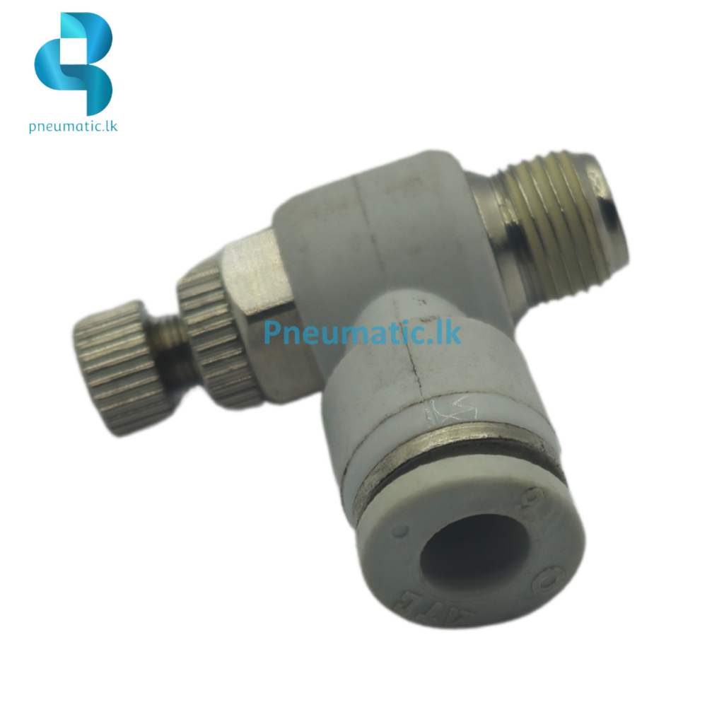 SL06-01 | Push-In Speed Controller | White Fitting - Pneumatic.lk